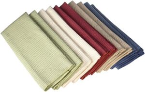 eurow microfiber waffle weave fast dry kitchen towels (10-pack)