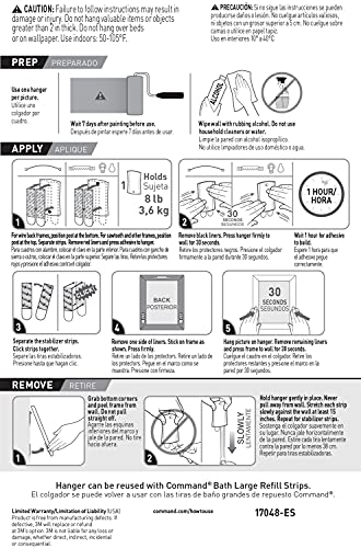 Command Universal Frame Hangers, Damage Free Hanging Picture Hangers, No Tools Frame Hanger for Living Spaces, 1 Metal Picture Frame Hanger and 4 Large Command Strips