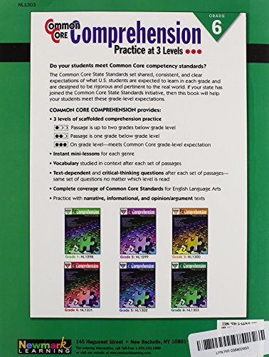 Newmark Learning Grade 6 Common Core Comprehension Aid