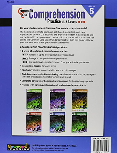 Newmark Learning Grade 5 Common Core Comprehension Aid