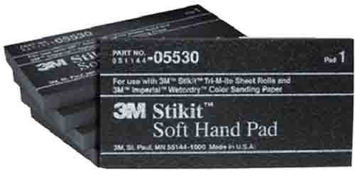 3M 5530 Bx-5 Stikit Hand Pads Stikit Soft Hand Pad 0553044; 5 Pads-Box