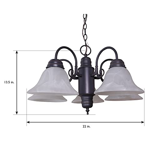 Design House 514455 Millbridge 5 Light Chandelier, Oil Rubbed Bronze