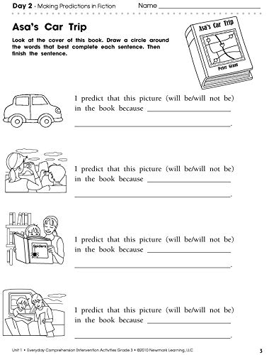 Newmark Learning Grade 3 Everyday Comprehension Intervention Activities Aid Book (Eia)