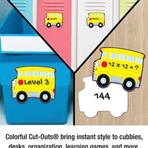 Carson Dellosa School Bus Cutouts, 36 Bus Cutouts for Bulletin Board, Preschool & Kindergarten Classroom Décor, Classroom Cut-Outs for Back to School, Cutouts for Classroom Bulletin Board Decorations