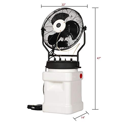 TPI PM18S Outdoor Rated Self-Contained Power Mister, Stand Alone, Medium Pressure, 18" Blade Size, 120-Volt with GFCI Plug