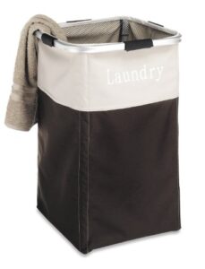 whitmor easy care laundry hamper – espresso