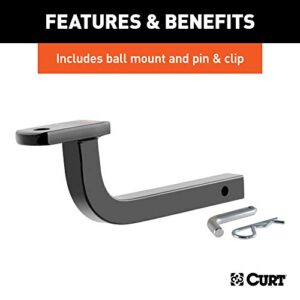 CURT 113073 Class 1 Trailer Hitch with Ball Mount, 1-1/4-In Receiver, Fits Select Cadillac CTS, STS