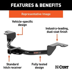 CURT 112943 Class 1 Trailer Hitch with Ball Mount, 1-1/4-In Receiver, Fits Select Ford Focus