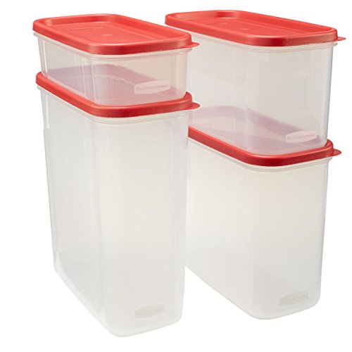 Rubbermaid Rubbermiad Modular Canisters Food Storage, 8-Piece Set, clear