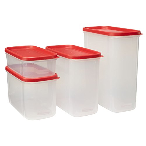 Rubbermaid Rubbermiad Modular Canisters Food Storage, 8-Piece Set, clear