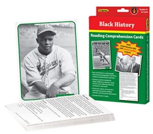 edupress reading comprehension social studies cards, black history (ep63540)