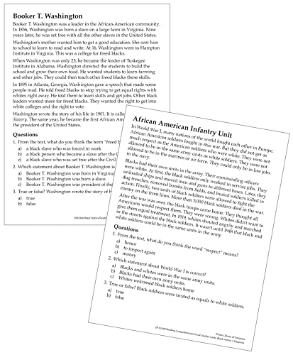 Edupress Reading Comprehension Social Studies Cards, Black History (EP63540)