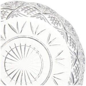 Godinger Crystal Appetizer Serving Platter for Parties Chips and Dip or Snacks Hosting Plate