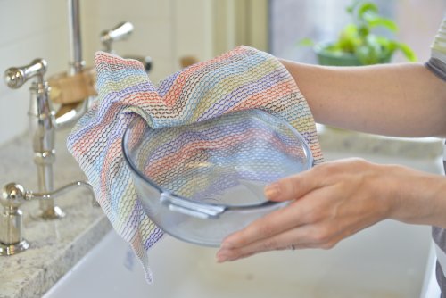 Full Circle Tidy 100% Organic Cotton Dish Cloths, Set of 3, Multicolored