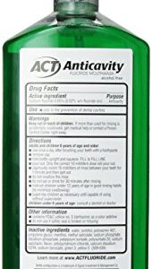 ACT Anticavity Fluoride Mouthwash, Mint, Alcohol Free, 18-Ounce Bottle (Pack of 6)