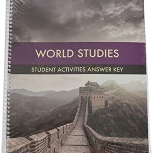 BJU Press World Studies Student Activity Manual Answer Key, 4th Edition, Grade 7