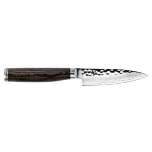 shun paring knife cutlery premier, small, pakkawood