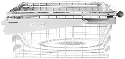 Rubbermaid Configurations Sliding Basket for Closet Drawer Organization, Sturdy Slide Out Basket, Titanium