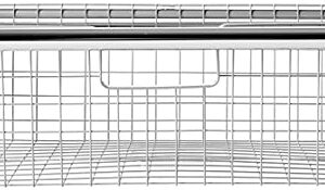 Rubbermaid Configurations Sliding Basket for Closet Drawer Organization, Sturdy Slide Out Basket, Titanium