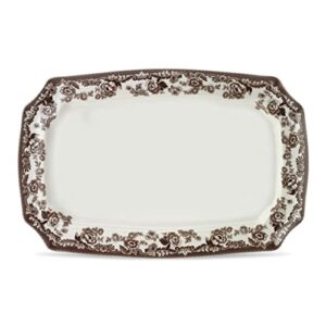 spode delamere 17.5″ rectangular serving platter | large platter for thanksgiving, dinner parties, and other events | made from fine porcelain | microwave and dishwasher safe