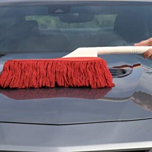 The Original California Car Duster California Car Duster 62443 Standard Car Duster with Plastic Handle, Red 25 Inch