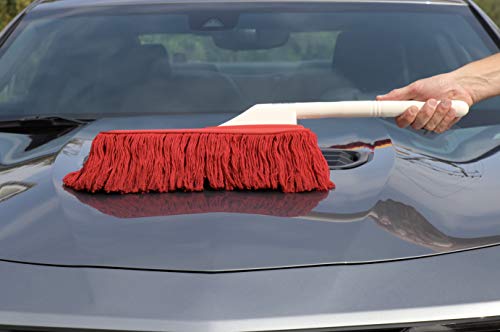 The Original California Car Duster California Car Duster 62443 Standard Car Duster with Plastic Handle, Red 25 Inch