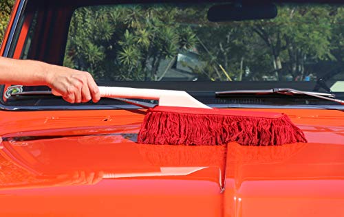 The Original California Car Duster California Car Duster 62443 Standard Car Duster with Plastic Handle, Red 25 Inch