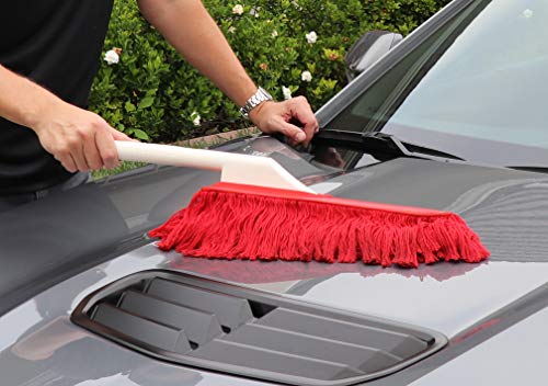 The Original California Car Duster California Car Duster 62443 Standard Car Duster with Plastic Handle, Red 25 Inch