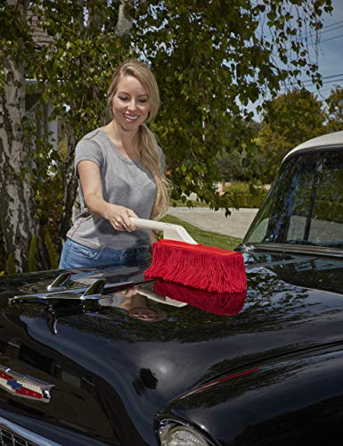 The Original California Car Duster California Car Duster 62443 Standard Car Duster with Plastic Handle, Red 25 Inch