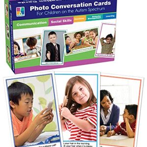 Photo Conversation Cards—Social Emotional Flash Cards For Children With Autism and Aspergers, Behavioral and Communication Skills Practice, Educational Games for Kindergarten+ (90 pc)