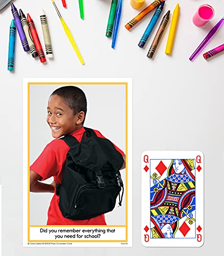 Photo Conversation Cards—Social Emotional Flash Cards For Children With Autism and Aspergers, Behavioral and Communication Skills Practice, Educational Games for Kindergarten+ (90 pc)