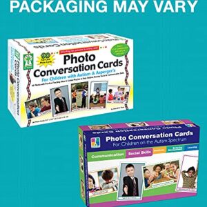 Photo Conversation Cards—Social Emotional Flash Cards For Children With Autism and Aspergers, Behavioral and Communication Skills Practice, Educational Games for Kindergarten+ (90 pc)