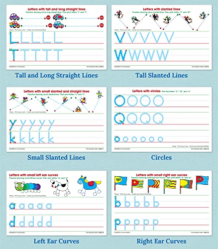 Key Education Publishing Write-On/Wipe-Off Print Alphabet Letters, Literacy Activities, Develop Handwriting and Fine Motor Skills, Teaches The Alphabet and Letter Sounds Ages 5+ (21 pc)