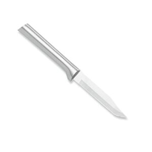 rada cutlery regular serrated paring knife – stainless steel blade with aluminum handle, 6-3/4 inches