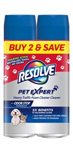 resolve pet high traffic carpet foam, 22 oz, cleans freshens softens & removes stains