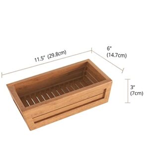 AquaTeak The Original Moa Teak Bathroom Guest Towel & Amenities Tray