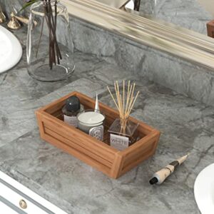 AquaTeak The Original Moa Teak Bathroom Guest Towel & Amenities Tray