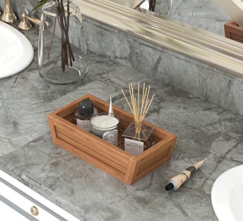 AquaTeak The Original Moa Teak Bathroom Guest Towel & Amenities Tray