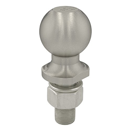 CURT 40054 Stainless Steel Trailer Hitch Ball, 7,500 lbs, 2-5/16-Inch Diameter, 1 x 2-1/8-Inch Shank