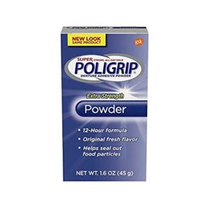 super poligrip extra strength denture and partials adhesive powder, 1.6 ounce