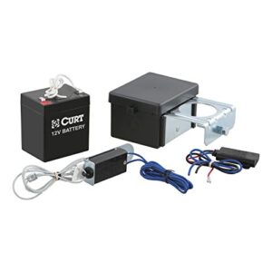 CURT 52028 Soft-Trac 2 Trailer Breakaway Switch Kit System with Battery and Charger , black