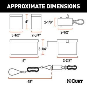 CURT 52028 Soft-Trac 2 Trailer Breakaway Switch Kit System with Battery and Charger , black