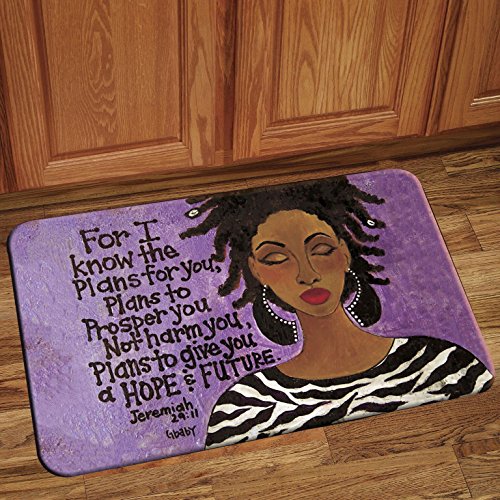 Shades of Color African American Interior Floor Mats, 29.5 x 17.7 Inches, I Know The Plans (IFM104)