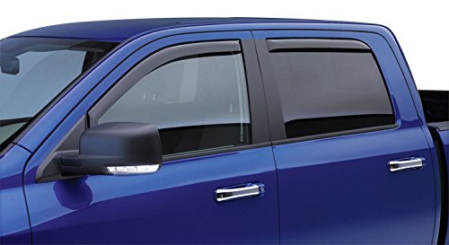 EGR 572751 in-Channel Window Visors Front and Rear Set Dark Smoke Finish Compatible with Select Dodge Ram Models