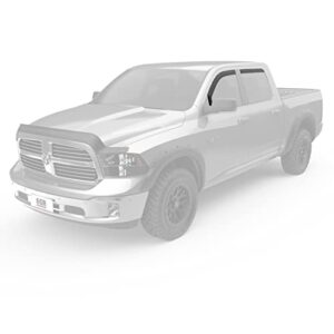 EGR 572751 in-Channel Window Visors Front and Rear Set Dark Smoke Finish Compatible with Select Dodge Ram Models