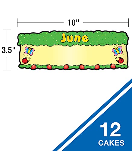 Birthday Cakes Bulletin Board Set, Carson Dellosa Classroom Decorations, 47 Pieces