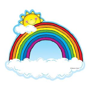 Carson Dellosa Rainbow Cutouts, 36 Sunny Rainbow Cutouts for Bulletin Board, Spring Décor & Classroom Décor, St Patricks Day Classroom Cut-outs, Cutouts for Classroom Spring Bulletin Board Decorations