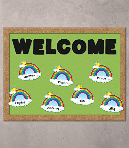 Carson Dellosa Rainbow Cutouts, 36 Sunny Rainbow Cutouts for Bulletin Board, Spring Décor & Classroom Décor, St Patricks Day Classroom Cut-outs, Cutouts for Classroom Spring Bulletin Board Decorations