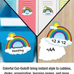 Carson Dellosa Rainbow Cutouts, 36 Sunny Rainbow Cutouts for Bulletin Board, Spring Décor & Classroom Décor, St Patricks Day Classroom Cut-outs, Cutouts for Classroom Spring Bulletin Board Decorations