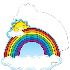 Carson Dellosa Rainbow Cutouts, 36 Sunny Rainbow Cutouts for Bulletin Board, Spring Décor & Classroom Décor, St Patricks Day Classroom Cut-outs, Cutouts for Classroom Spring Bulletin Board Decorations